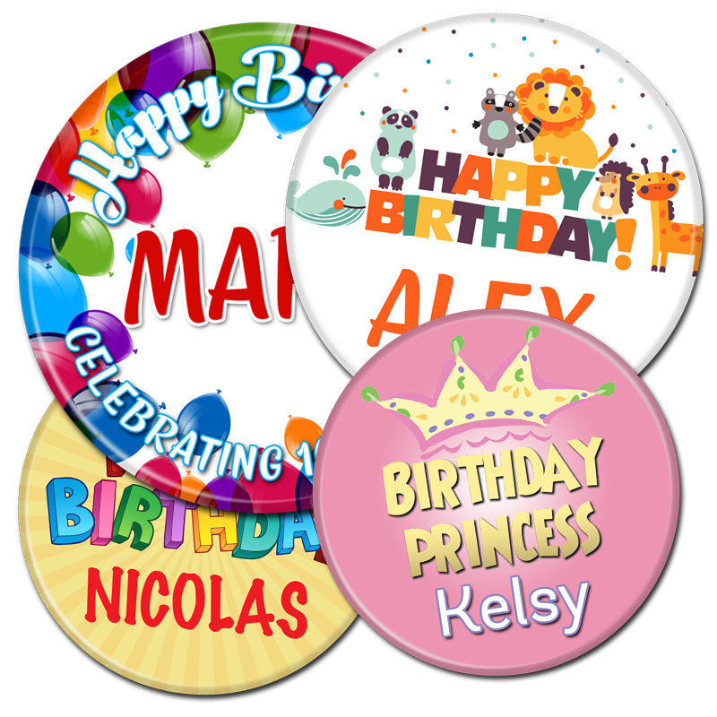 Birthday Buttons - Custom Buttons Pins Cheap & Fast Birthday Buttons - Custom Buttons Pins Cheap & Fast